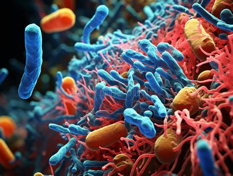 Detailed Microscopic Image Of Bacillus Anthracis Stock Illustration