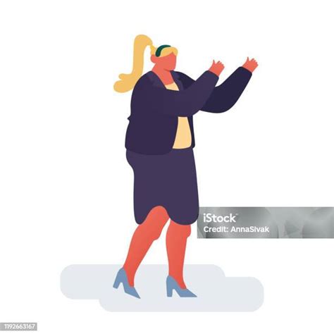 사업가 캐릭터 기뻐 성공적인 매니저 흰색 배경에 손을 흔들어 성공의 절정에 비즈니스 여자 리더십 우승자 챌린지 목표 달성 만화