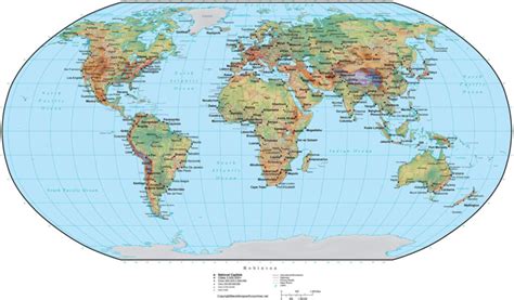 Printable Free World Map With Coordinates Countries PDF Blank Map Of
