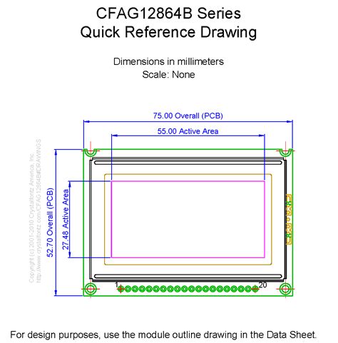 128x64 Transflective Graphical Lcd From Crystalfontz