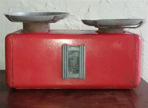 ANCIENNE BALANCE DE Ménage DYONA 5kg Tôle Peinte Années 50 EUR 40 00