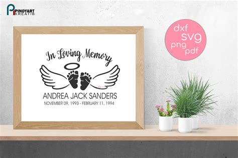 In Loving Memory Svg Baby Angel Svg Baby Memorial Svg Baby Svg Svg
