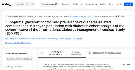 Suboptimal Glycemic Control And Prevalence Of Diabetes Related Complications In Kenyan