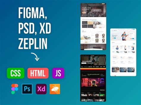 Responsive HTML Website From FIGMA PSD XD Zeplin Upwork