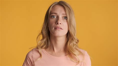 Caucasian Woman Looking Surprised On Camera Free Stock Video Footage