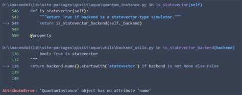Programming QuantumInstance Object Has No Attribute Name Quantum Computing Stack Exchange