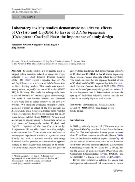 Pdf Laboratory Toxicity Studies Demonstrate No Adverse Effects Of