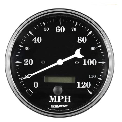 Auto Meter® 1789 Old Tyme Black Series 5 Speedometer Gauge 0 120 Mph
