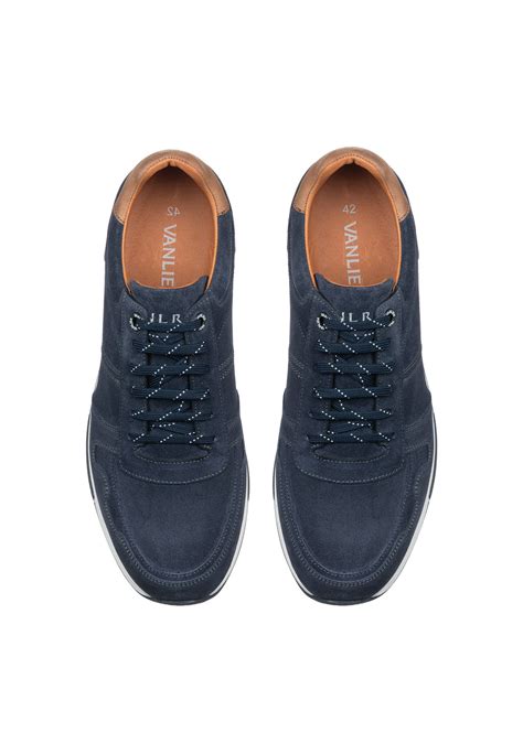 Navy Blauw Suède Positano Sneaker Vanlier