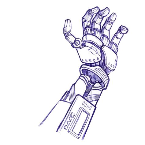 Robot Hand How To Draw Hands Easy Hand Drawings