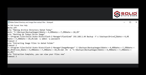 chapter 3 part 2 batch files to extract files from an image solid