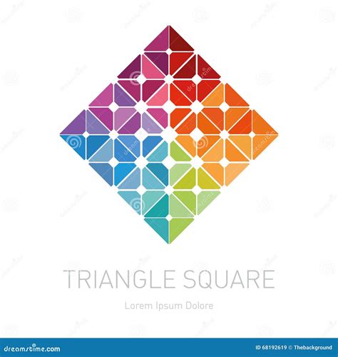 Low Poly Mesh Modern Stylish Logo Design Element With Squares