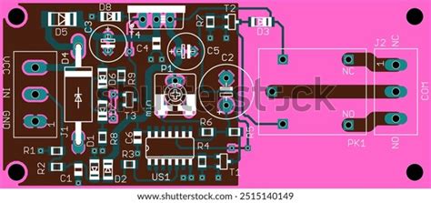 Vector Printed Circuit Board Electronic Device Stock Vector Royalty Free 2515140149 Shutterstock