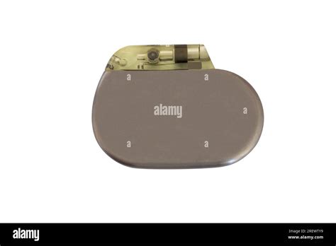 Implantable Pacemaker Cardiac Arrhythmia Pathology Tool Isolated On White Background Stock