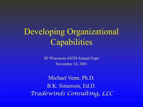 PPT Developing Organizational Capabilities PowerPoint Presentation