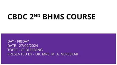 Gi Bleeding Ppt 1pptx And Its Treatment Pptx