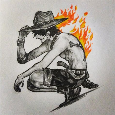 Fire Fist Ace Manga Anime One Piece Drawing