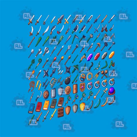 Pixel Art Weapon Icon 32x32