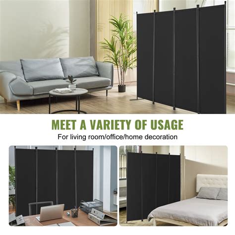 Vevor Room Divider 4 Panel Room Dividers And Folding Privacy Screens