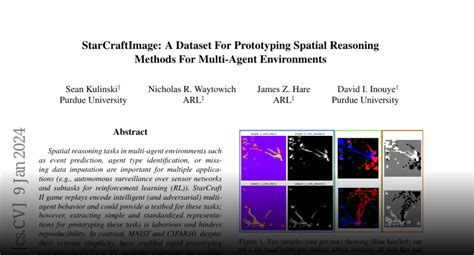 Paper Page Starcraftimage A Dataset For Prototyping Spatial Reasoning Methods For Multi Agent
