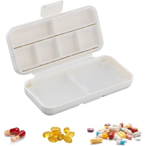 Pilulier Pilulier Voyage avec Compartiments Boîte à Pilules Plastique Boîtes à Pilules