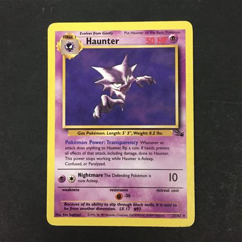 CARTA POKEMON HAUNTER FOSSIL ENG Playingcards Tarotlandia