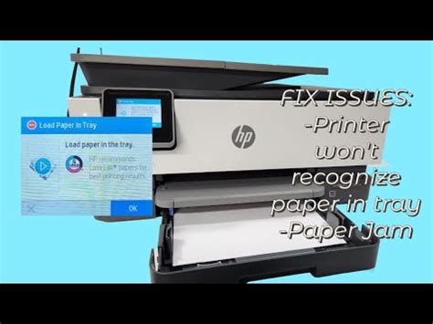 Load Paper In Tray Message Or Jam Error HP Officejet 8025 Printer 8025e