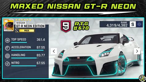 Asphalt 9 Maxing The Nissan Gt R Neon Rtg 670 Youtube