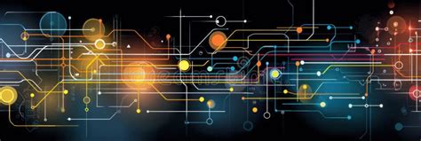 Digital Pathways Illustrate Machine Thinking Patterns In A Vibrant