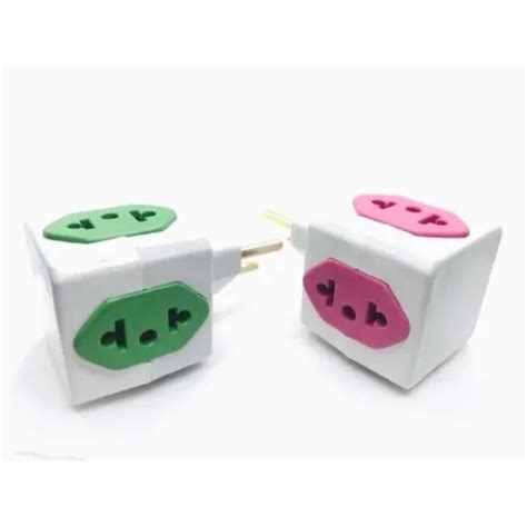 Adaptador Benjamin Cubo 4 Tomadas Casa E Cozinha Coloridos Shopee Brasil