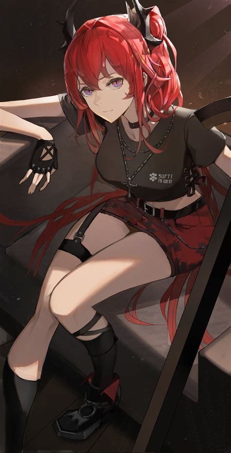 Surtr Arknights Mobile Wallpaper By Huinjebi Zerochan Anime Image Board