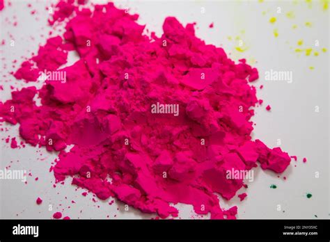 Closeup Details Of Holi Powder On White Background Happy Holi Indian