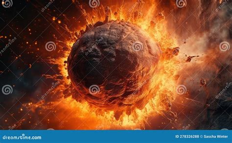 Frozen Fury A Spectacular Explosion Of An Ice Block Royalty Free Stock