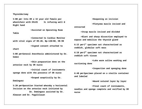 DOCX Sample Charting Thyroidectomy DOKUMEN TIPS