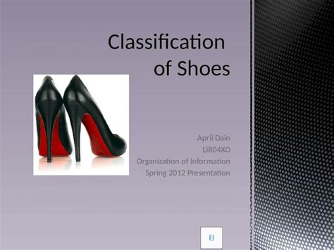 Pptx Classification Of Shoes Dokumentips