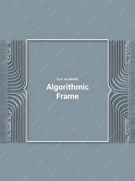 Flat Ai Driven Algorithmic Border Frame Concept As A Minimalistic Border Frame With Algorithmic