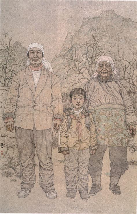 和谐家园系列守望 国画人物 图片