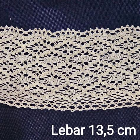Jual Renda Kait Renda Rajut Lebar 13 5 Cm 50 Yard 210 Renda Bahan
