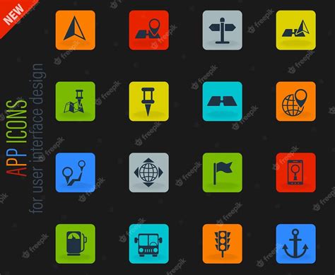 Premium Vector Navigation Icon Set