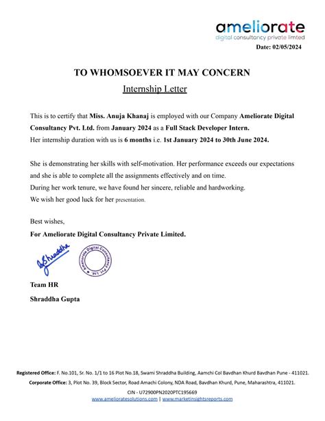 Anuja Khanaj On Linkedin Frontenddevelopment Internshipexperience Careergrowth Techindustry