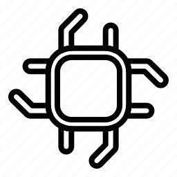 Central Chip Computer Processing Processor Icon Download On Iconfinder
