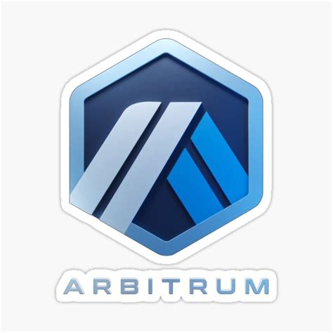 Arbitrum Logo And Font With Shiny Details Sticker For Sale By