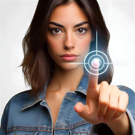 Pressing Virtual Button Isolated Premium Ai Generated Image