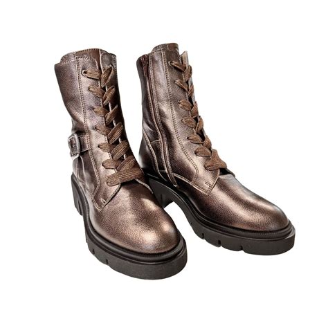 Dl Sport Lace Up Ankle Boot Bronze Dl Sport Boots Secret Boutique