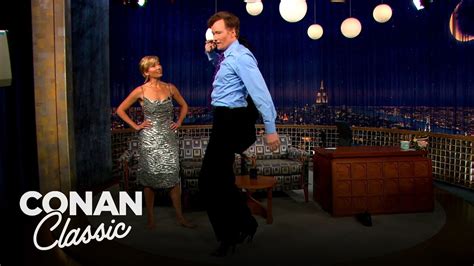 Conan Tries On Emma Thompsons Heels Late Night With Conan Obrien