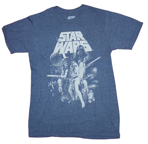 Star Wars Mens T Shirt Classic New Hope Monocolor Movie Poster Image