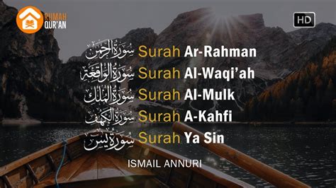 Ayat Kursi Surah Yasin Ar Rahman Al Waqiah Al Mulk Al Kahfi Fatihah