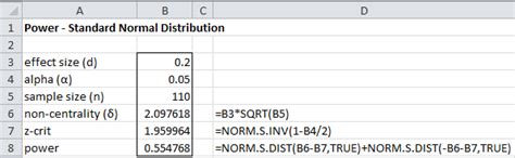 Power Two Tailed Test Real Statistics Using Excel