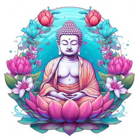 Illustration De Bouddha Vecteur Premium