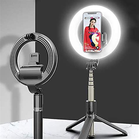 Collapsible Led Ring Lamp Telescopic Selfie Stick Grandado